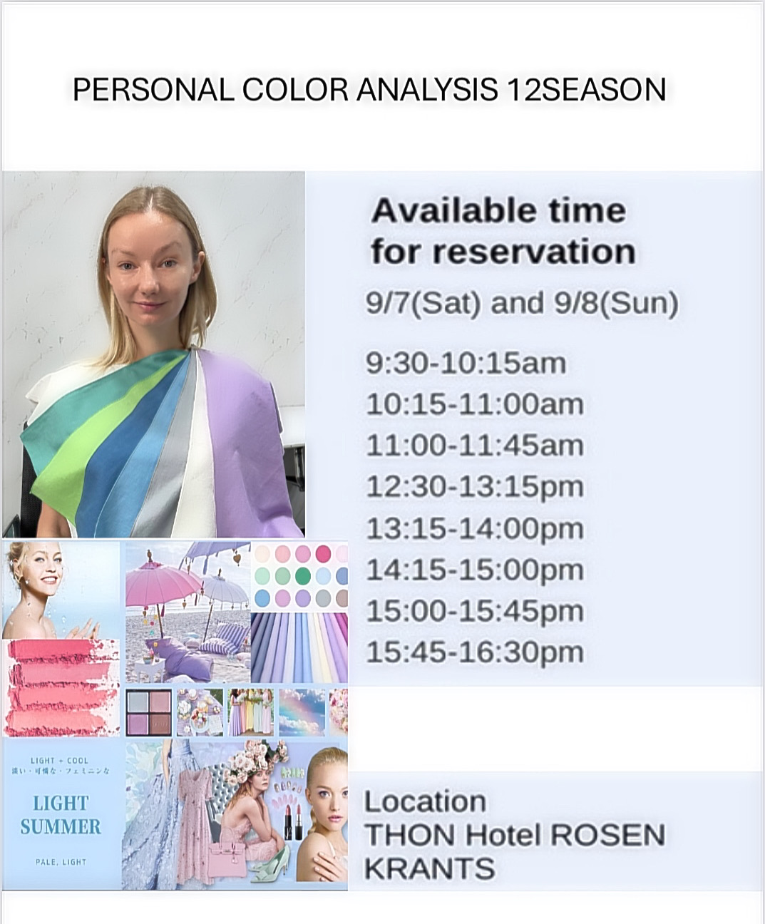 COLOR ANALYSIS EVENT in OSLO,Norway on September 7th and 8th - Spiral ...